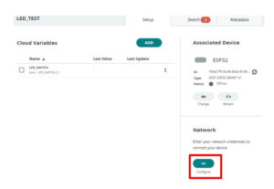 Arduino Iot CloudとESP32を使ってWebブラウザ（スマホ）からLEDの遠隔操作 – imo Lab.