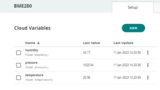 Arduino Iot Cloud で気温、湿度、気圧を遠隔監視 – imo Lab.